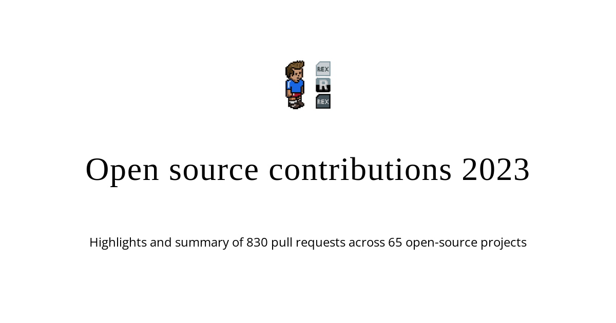 Contribution Summary 2023 | My developer experience Contribution Summary 2023 | My developer experience